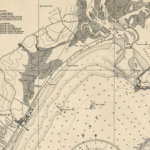 1943 Nautical Chart of Saco Bay - Etsy