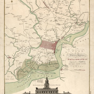 1777 Map of Philadelphia - Etsy