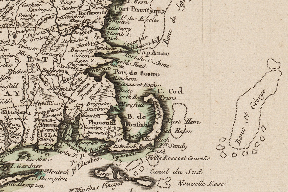 1778 Map of New England - Etsy