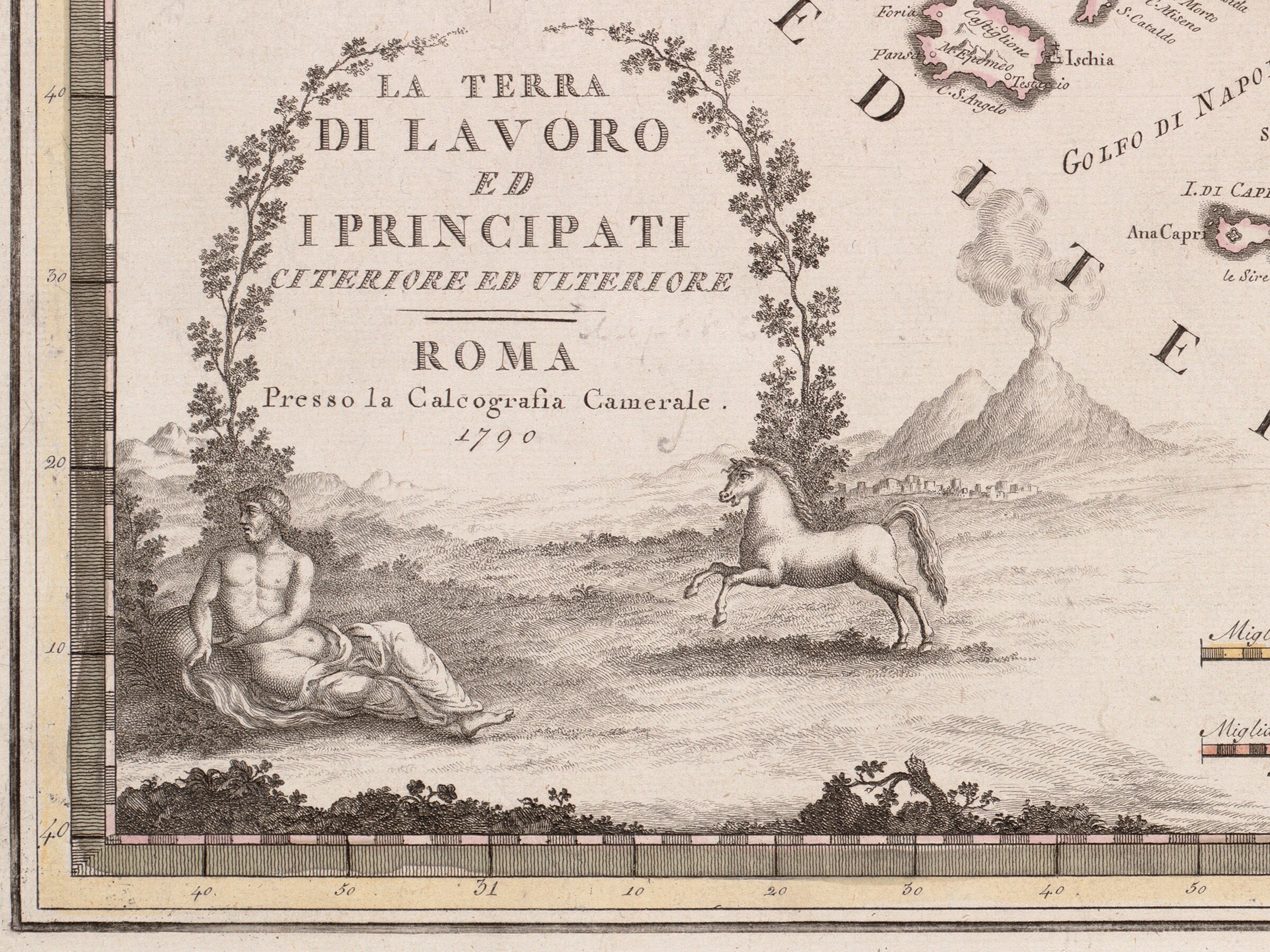 1790 Map of the Campania Region in Italy - Etsy
