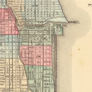 1870 Map of Chicago - Etsy