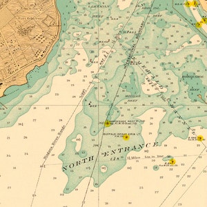 1918 Nautical Chart of Buffalo Harbor - Etsy