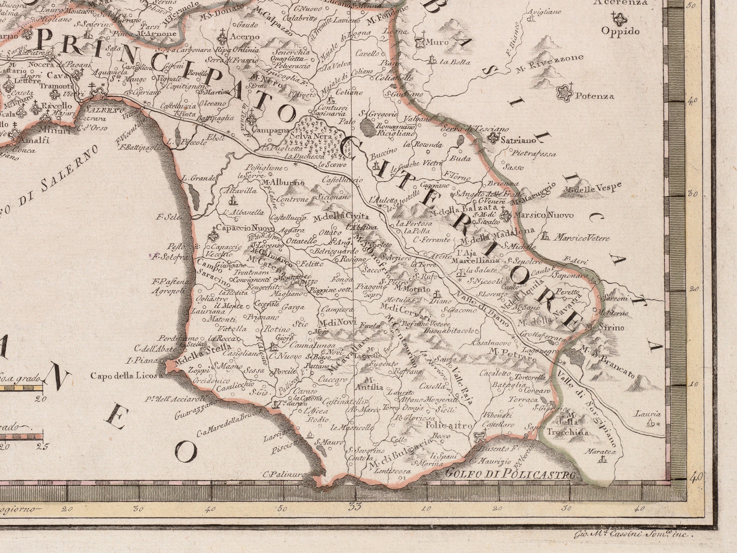 1790 Map of the Campania Region in Italy - Etsy