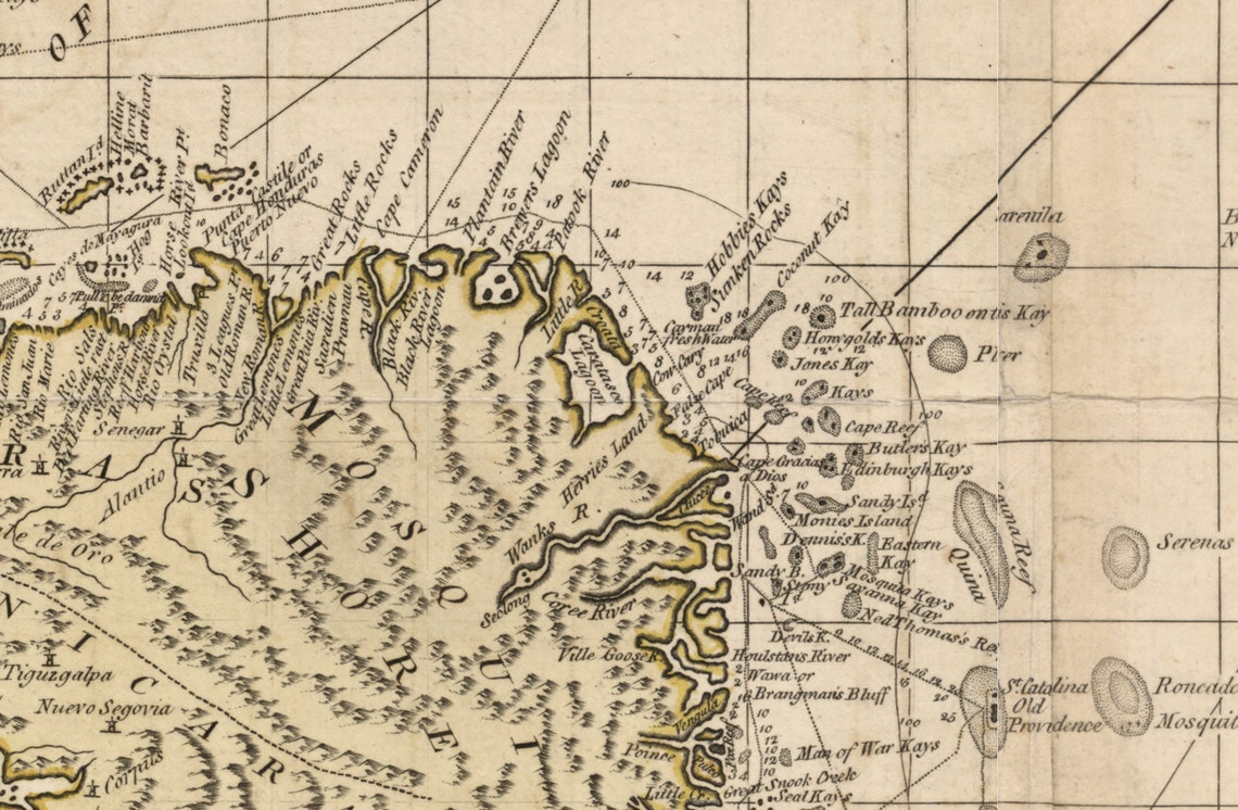 1774 Map of the Caribbean - Etsy