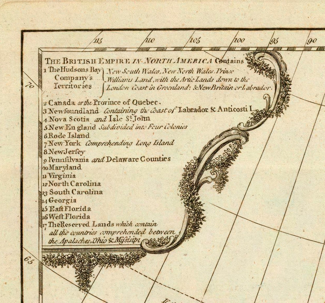 1776 Map of the US and Canada - Etsy