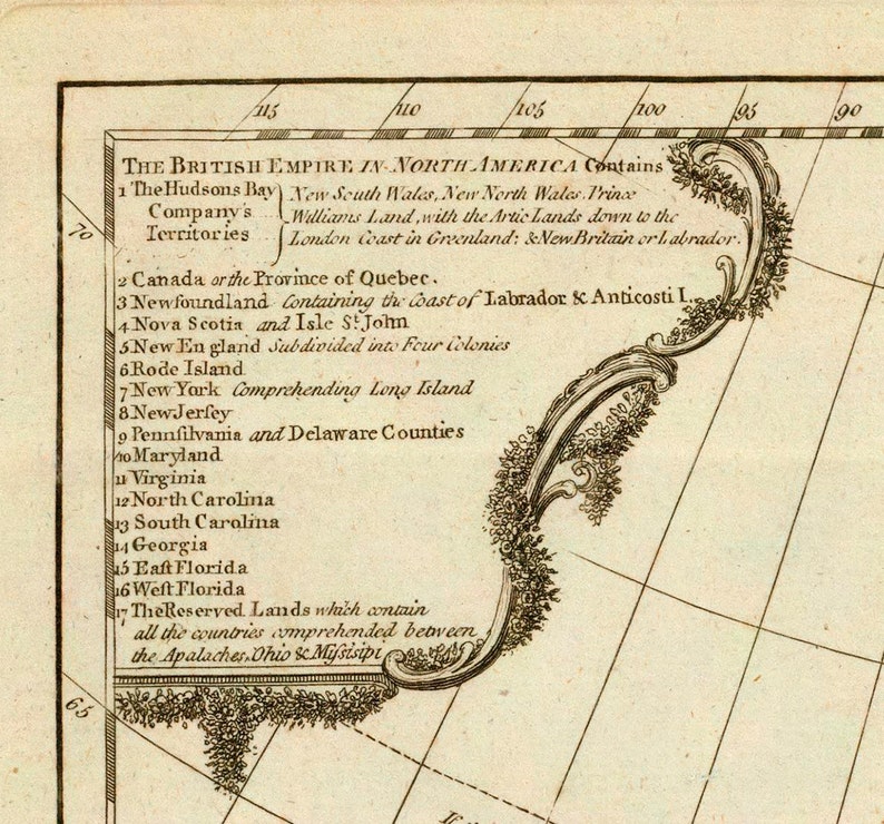 1776 Map of the US and Canada - Etsy