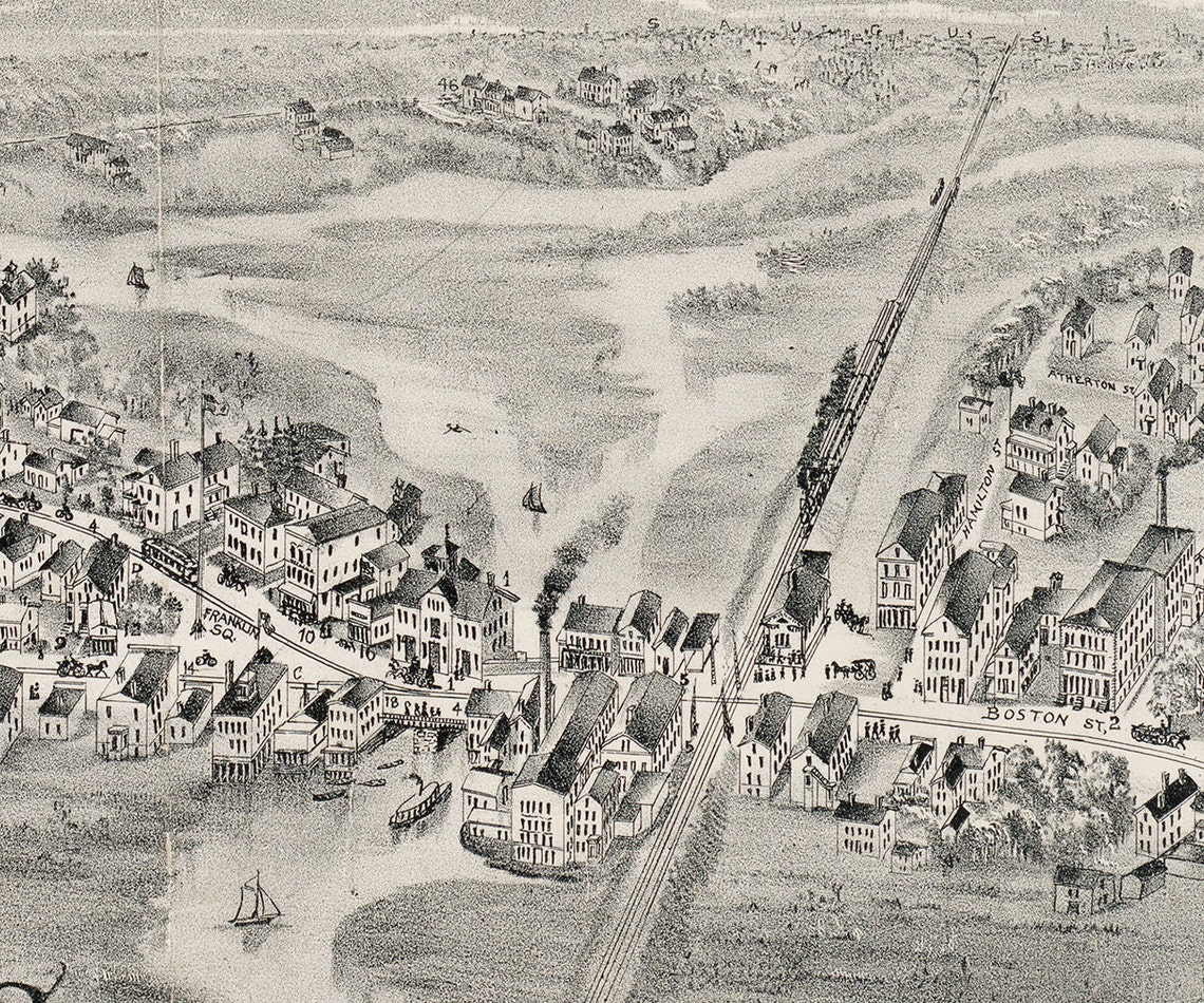 1896 Map of Saugus, Massachusetts - Etsy