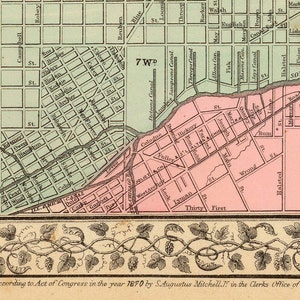 1870 Map of Chicago - Etsy