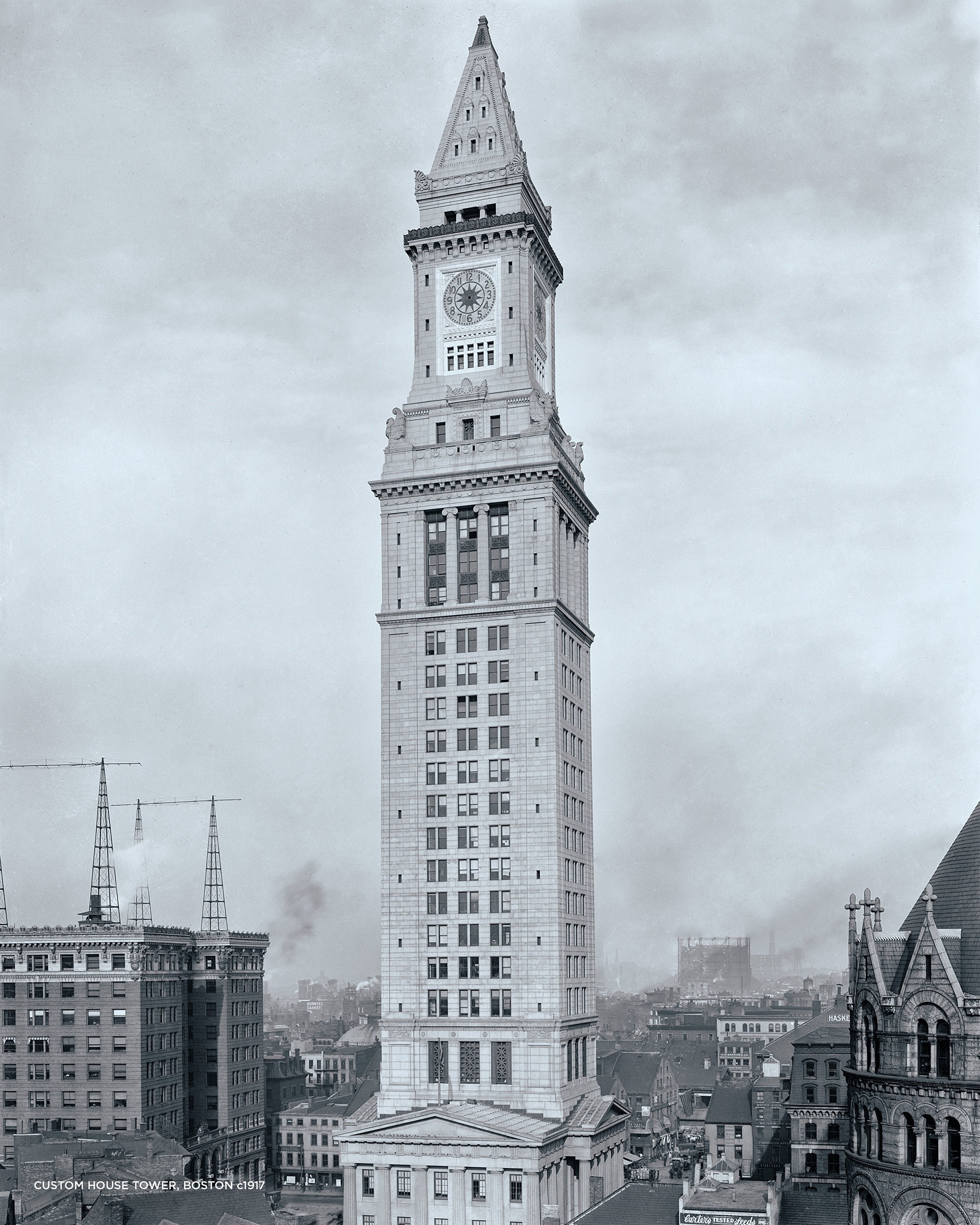Vintage Photograph of the Custom House Tower in Boston Circa 1917 - Etsy