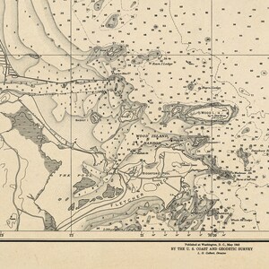 1943 Nautical Chart of Saco Bay - Etsy