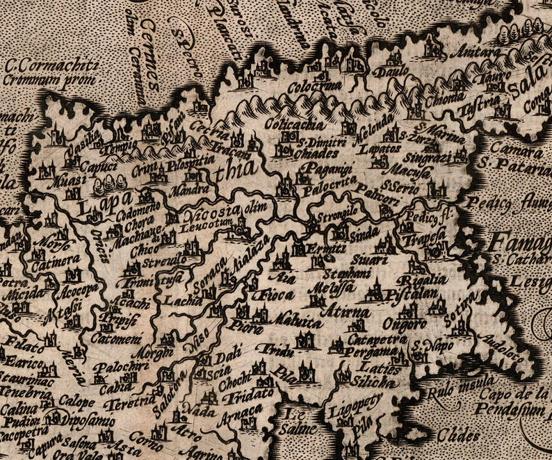 1600 Map of Cyprus - Etsy