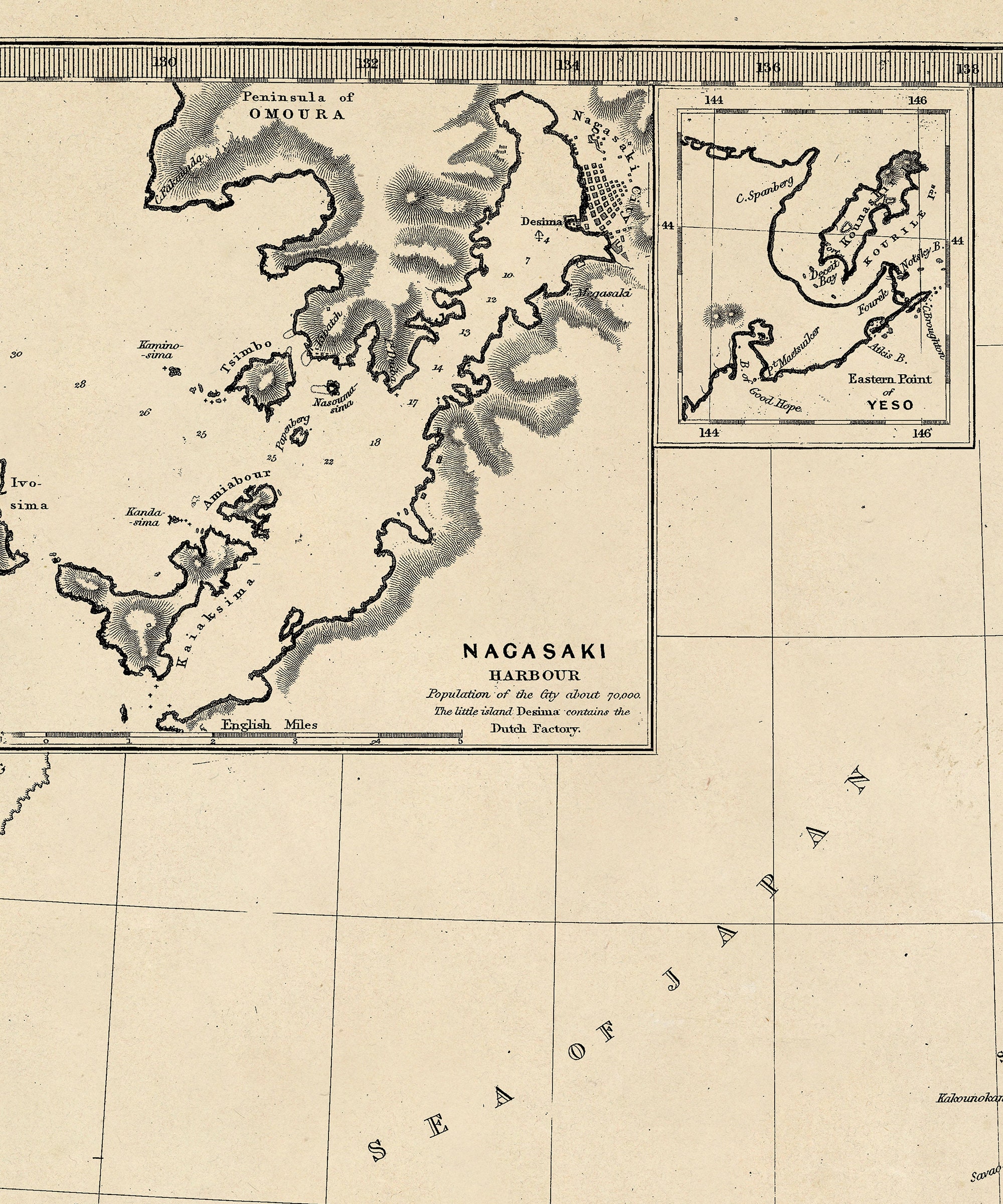 1835 Map of Japan - Etsy