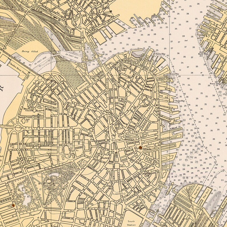 Boston Inner Harbor 1940 - Etsy
