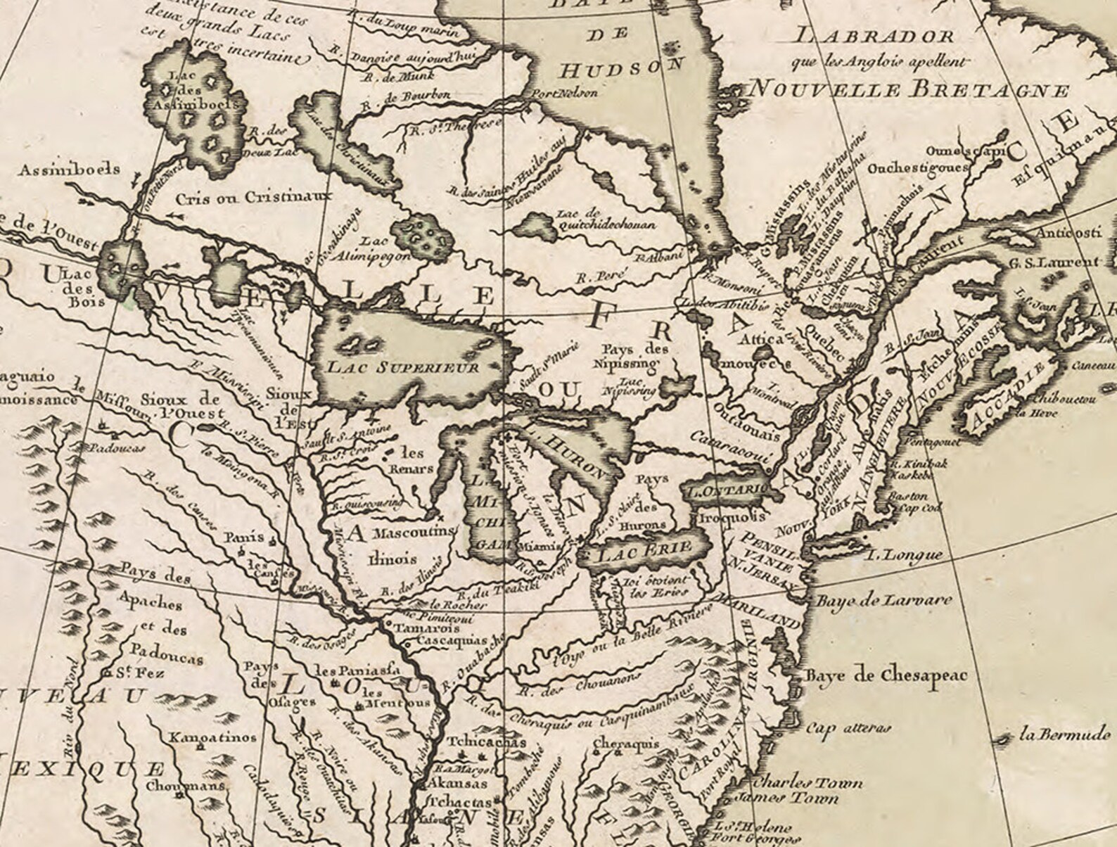 1743 Map of North America - Etsy