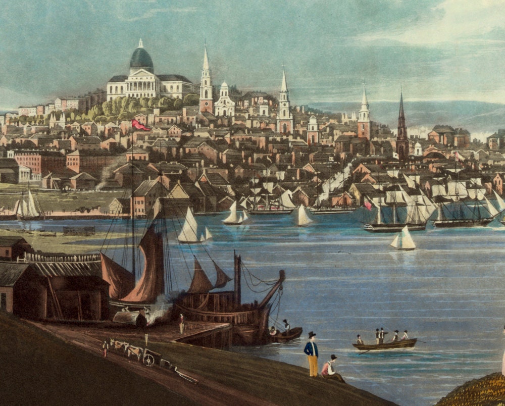 Vintage Boston Print - Etsy