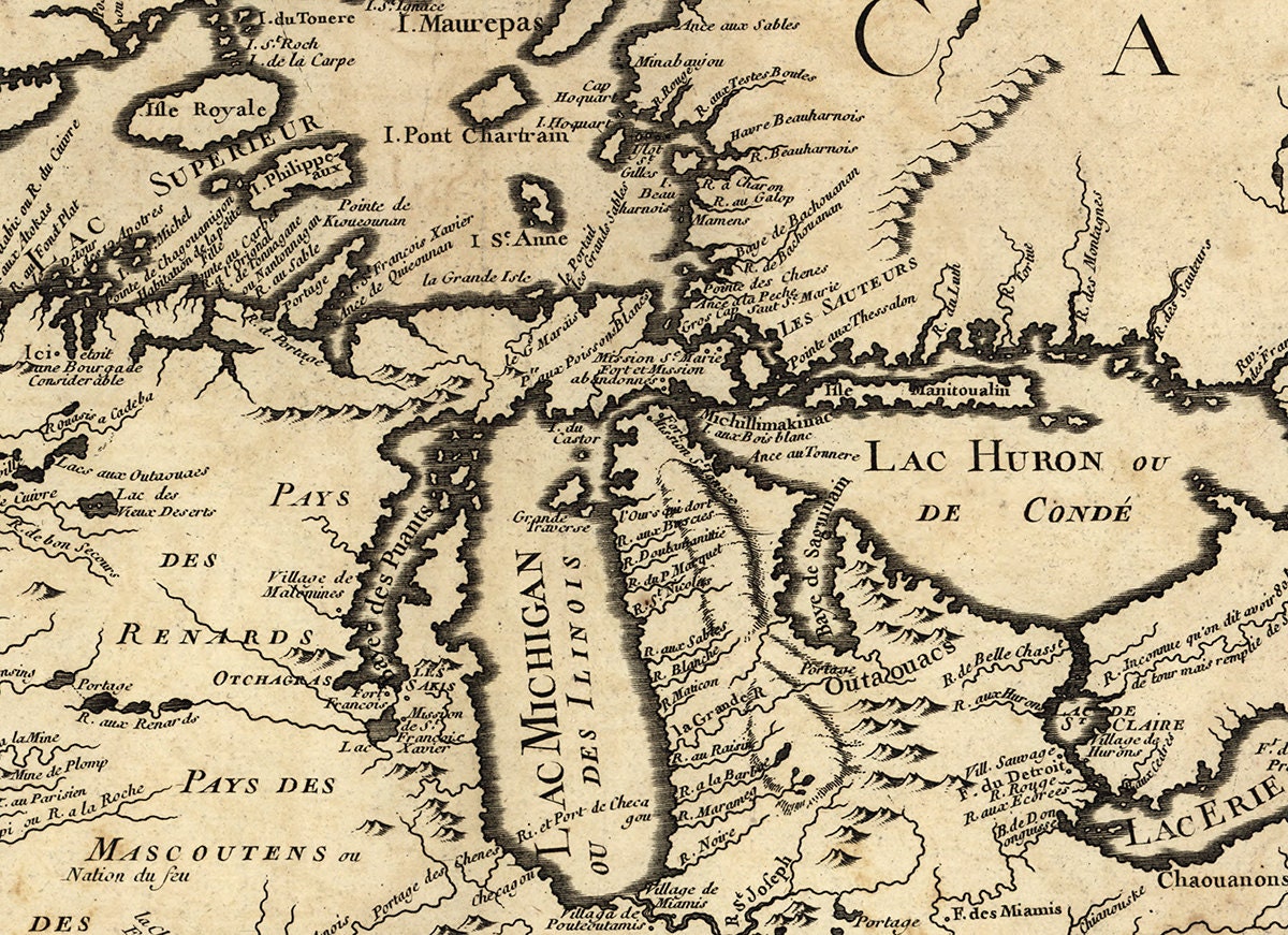 1756 Map of America - Etsy