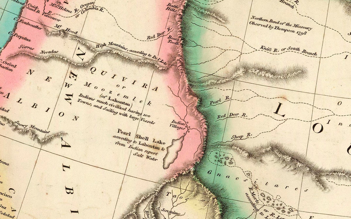 1824 Map of North America - Etsy