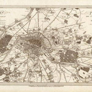 1805 Map of Paris - Etsy