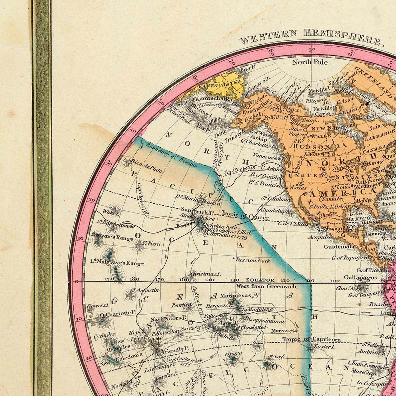 1846 Map of the World - Etsy