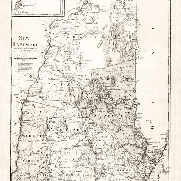 1777 Map of Northeast America - Etsy