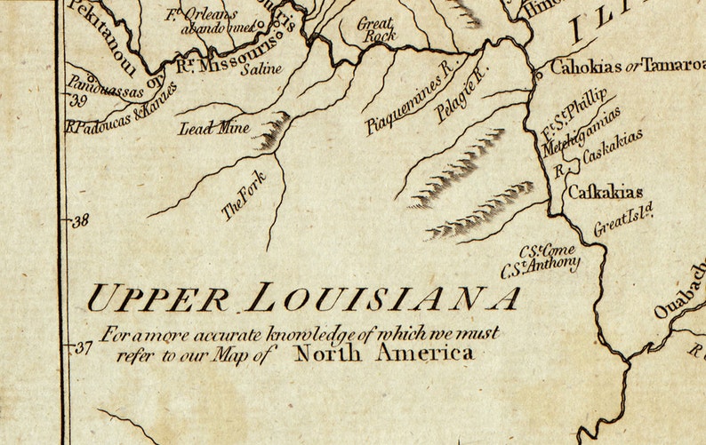 1788 Map of Louisiana - Etsy