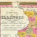 1846 Map of Illinois - Etsy