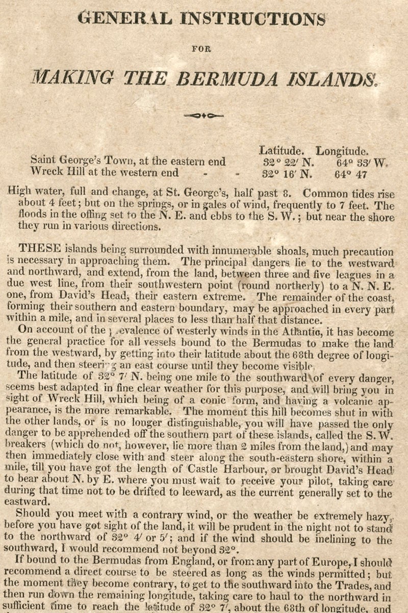 1819 Nautical Chart of Bermuda - Etsy