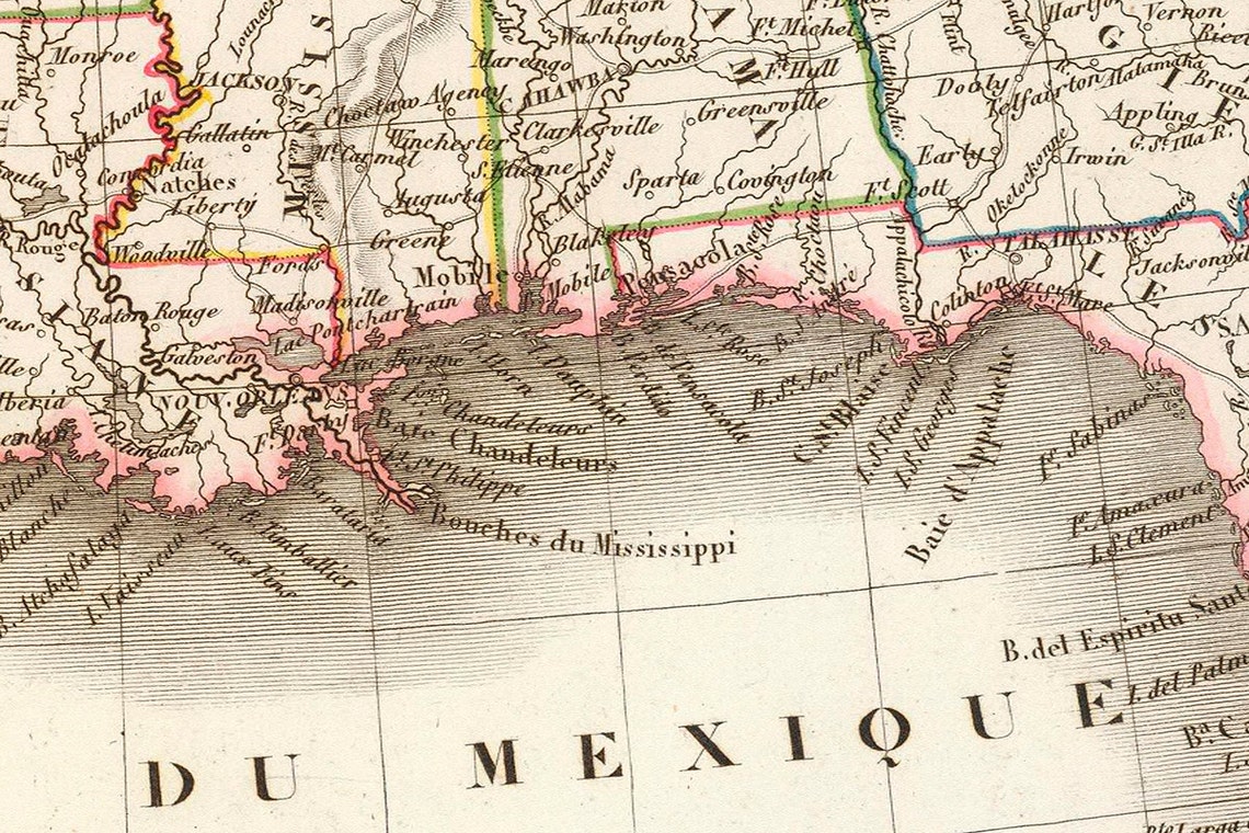 1832 Map of the United States - Etsy