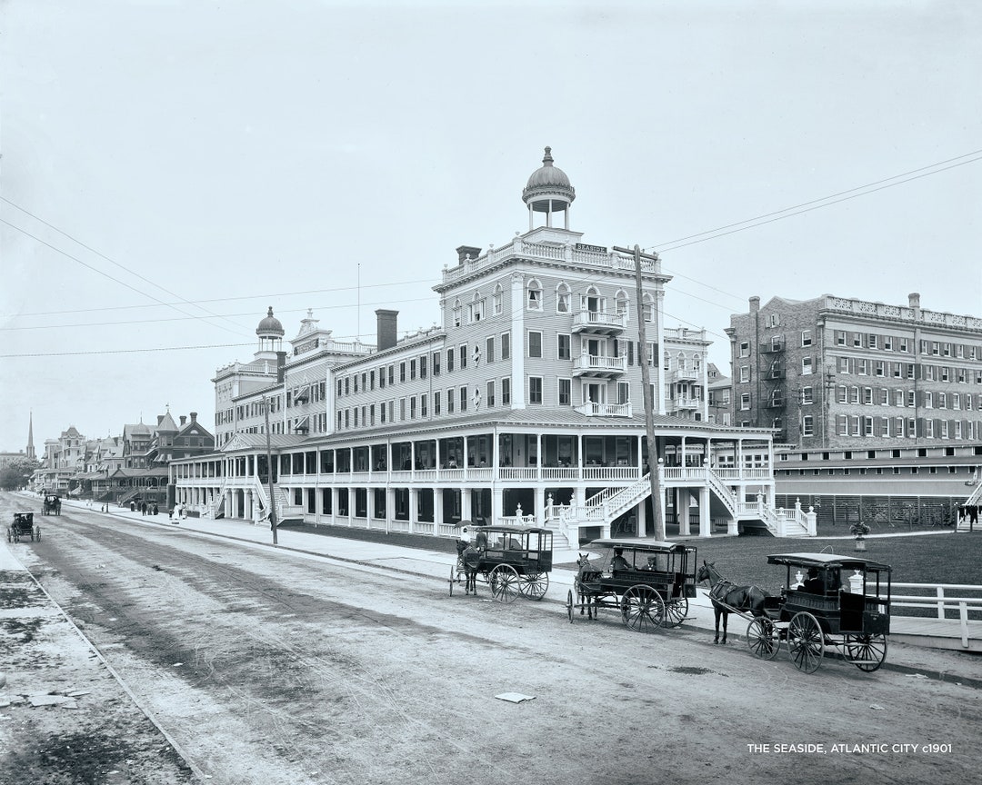 Vintage Photograph of the Seaside in Atlantic City Circa 1901 - Etsy