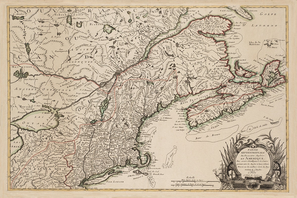 1778 Map of New England - Etsy