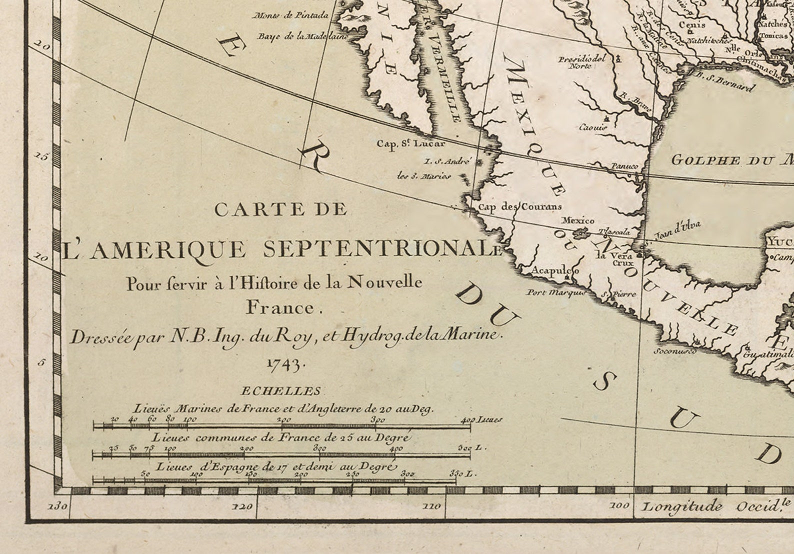 1743 Map of North America - Etsy