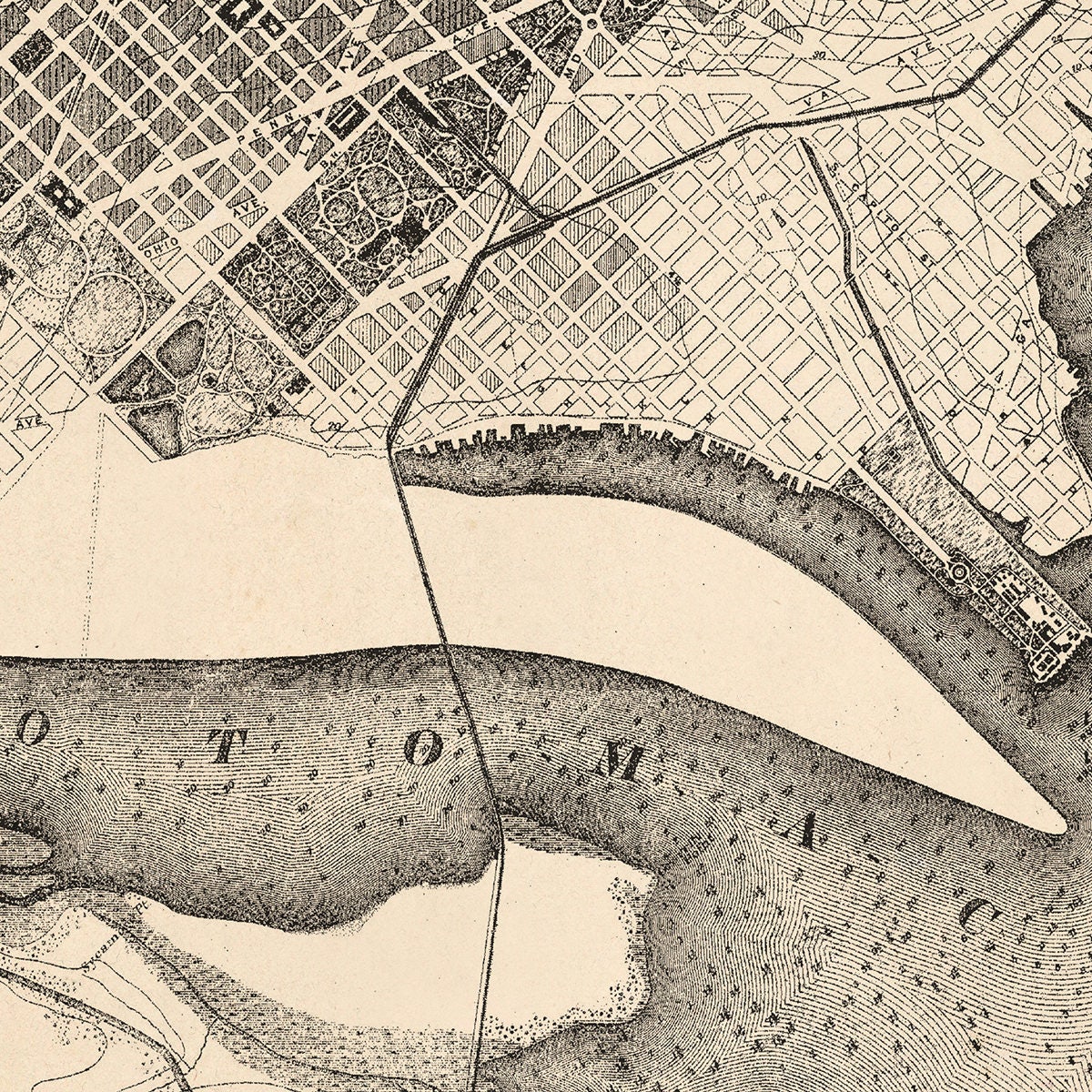 1884 Map of Washington D.C. - Etsy