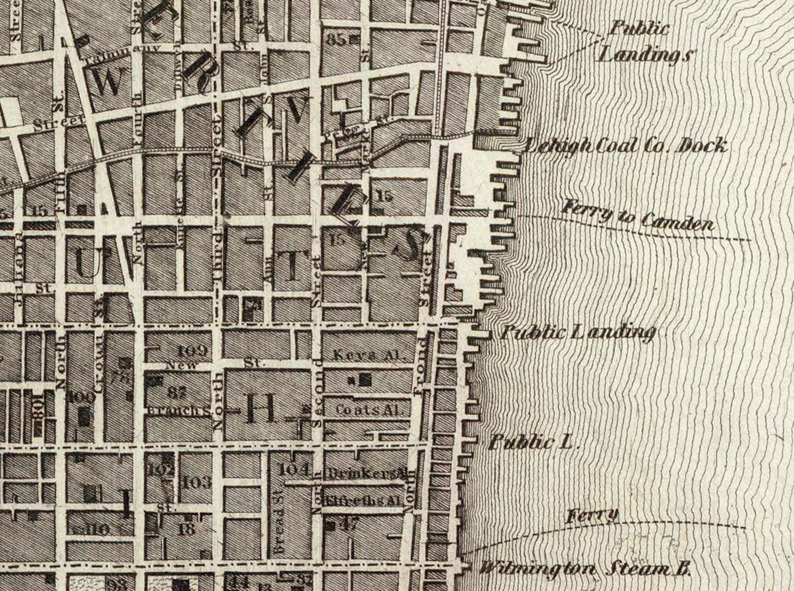 1860 Map of Philadelphia - Etsy