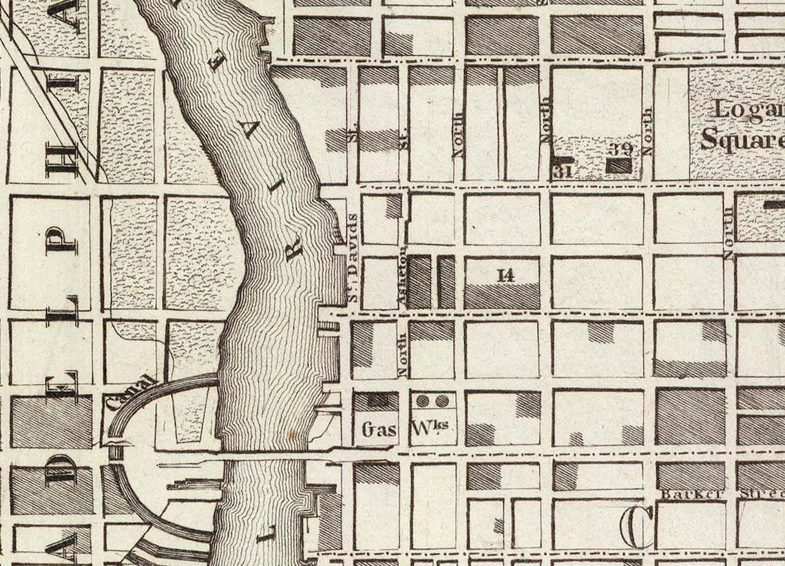 1860 Map of Philadelphia - Etsy