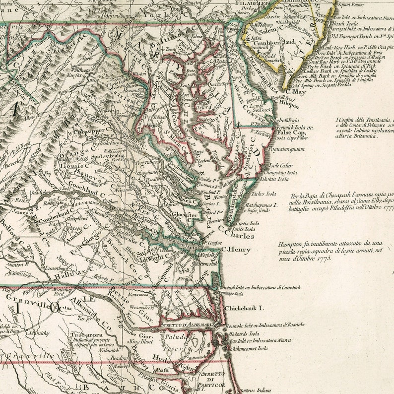 1778 Map of the United States - Etsy