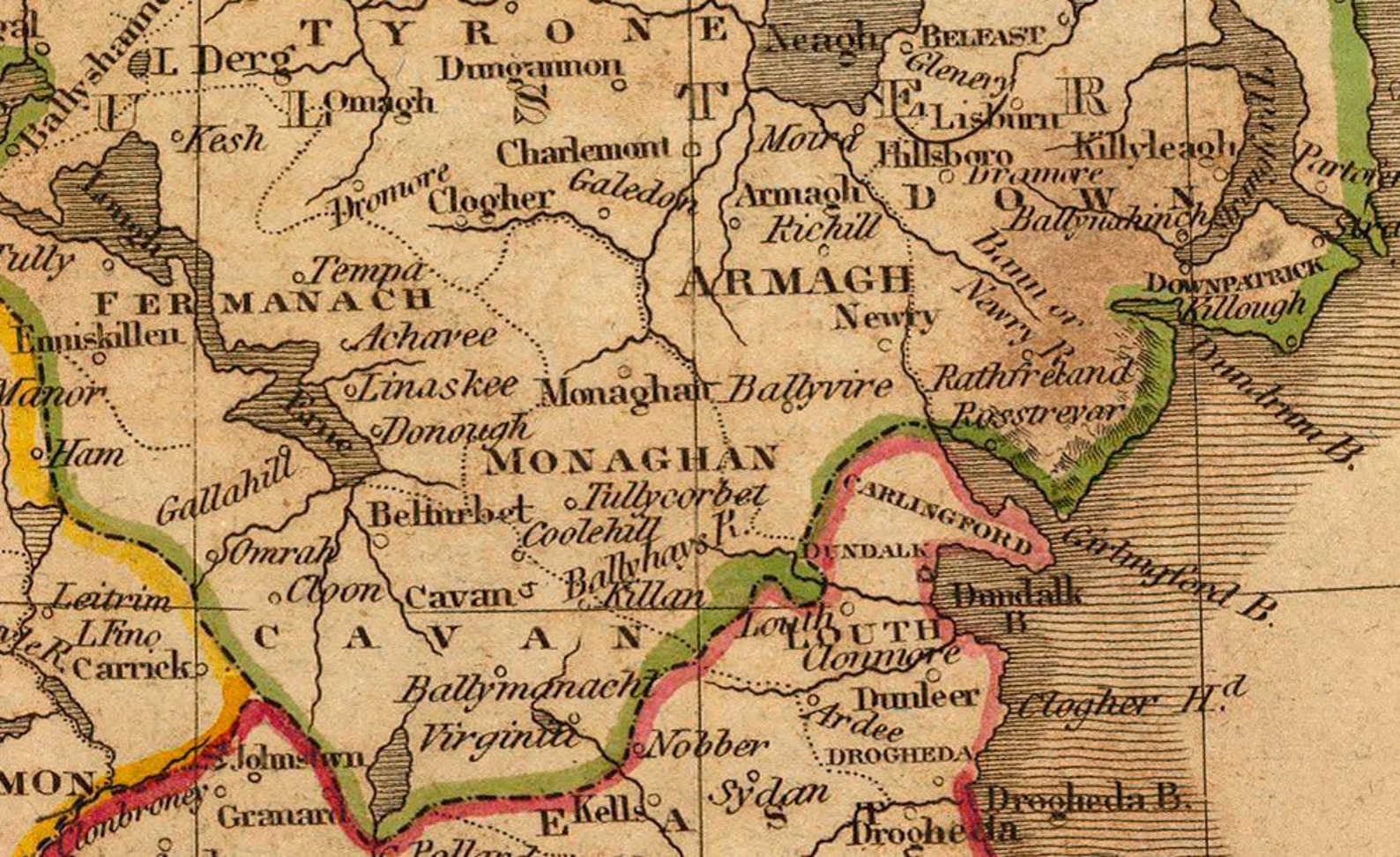 1820 Map of Ireland - Etsy
