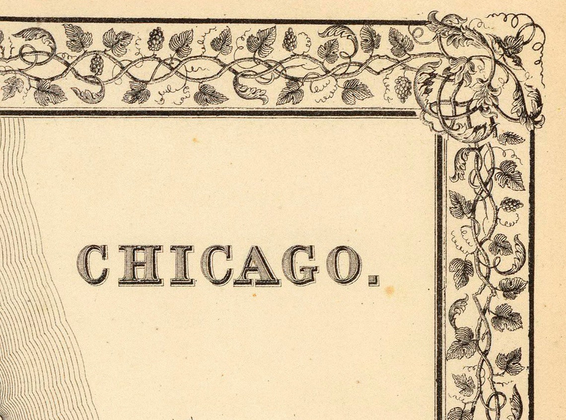1870 Map of Chicago - Etsy