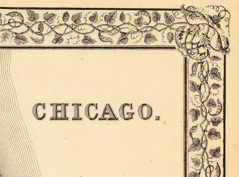 1870 Map of Chicago - Etsy