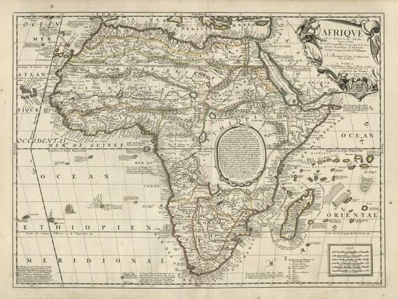 1689 Map of Africa | Etsy