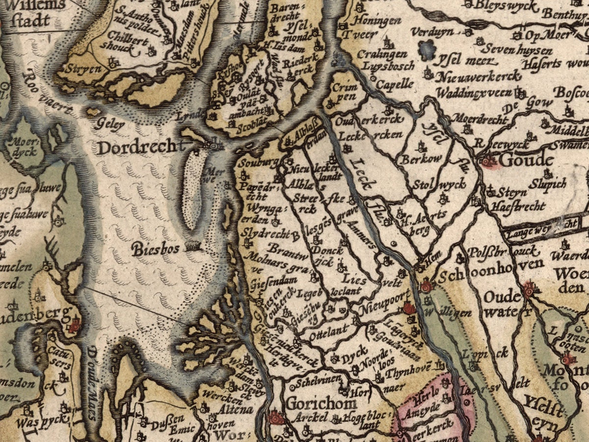 1622 Map of Holland | Etsy
