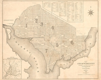 Poster, Many Sizes Available Map of Civil War Defenses of Washington, D ...