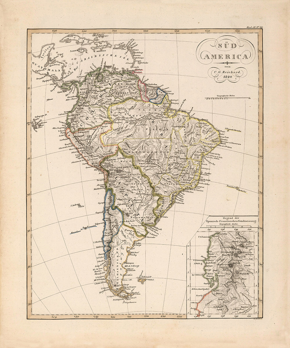 1820 Map of South America - Etsy