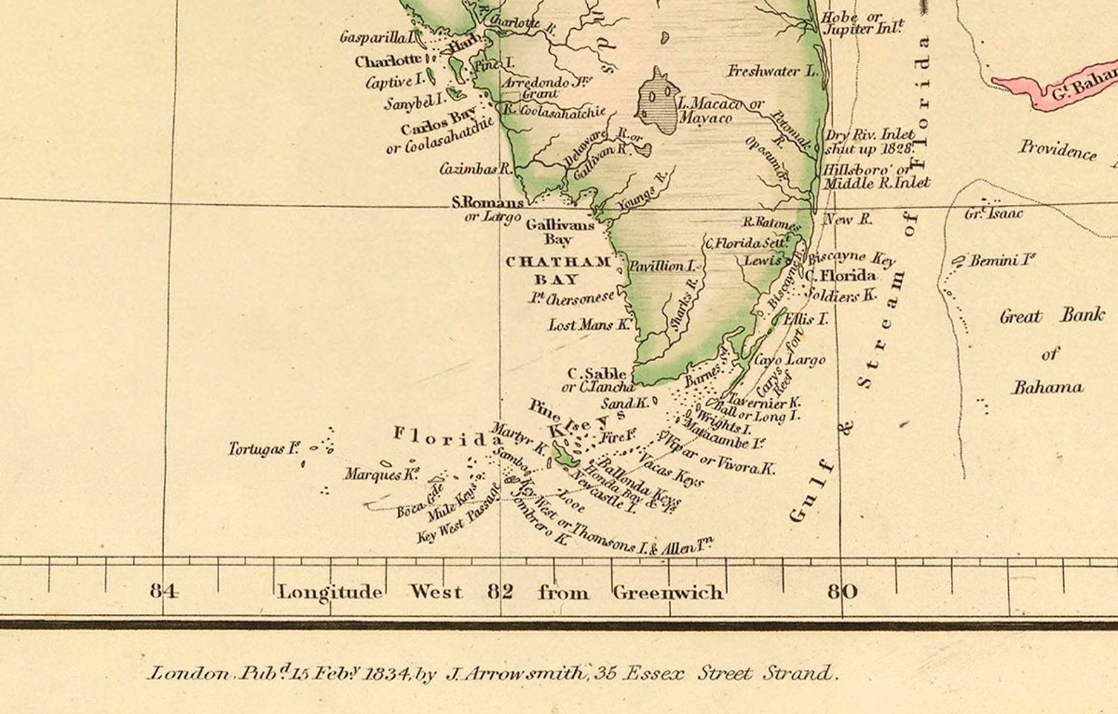 1834 Map of America - Etsy