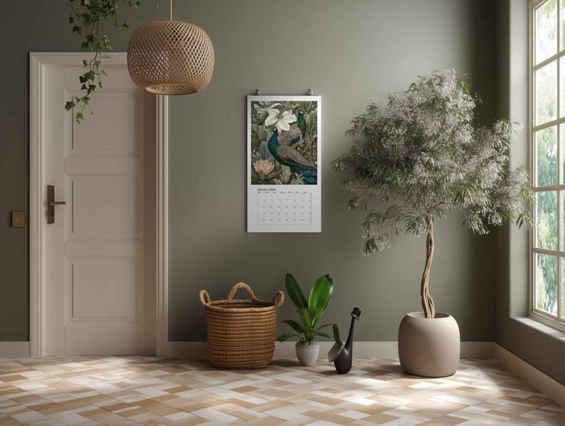 Large Format, Decorative 2026 Bird Calendar, Consisting of 12 Printable ...