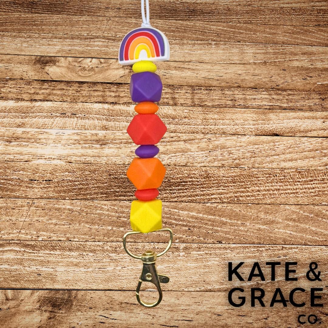 Rainbow Radiance Breakaway Badge Holder – Colorful ID Lanyard for ...