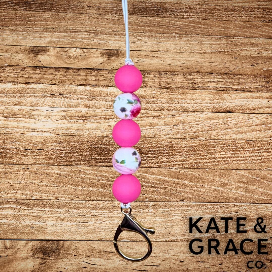 Floral Daydream Pink Breakaway Badge Holder for Educators - Etsy