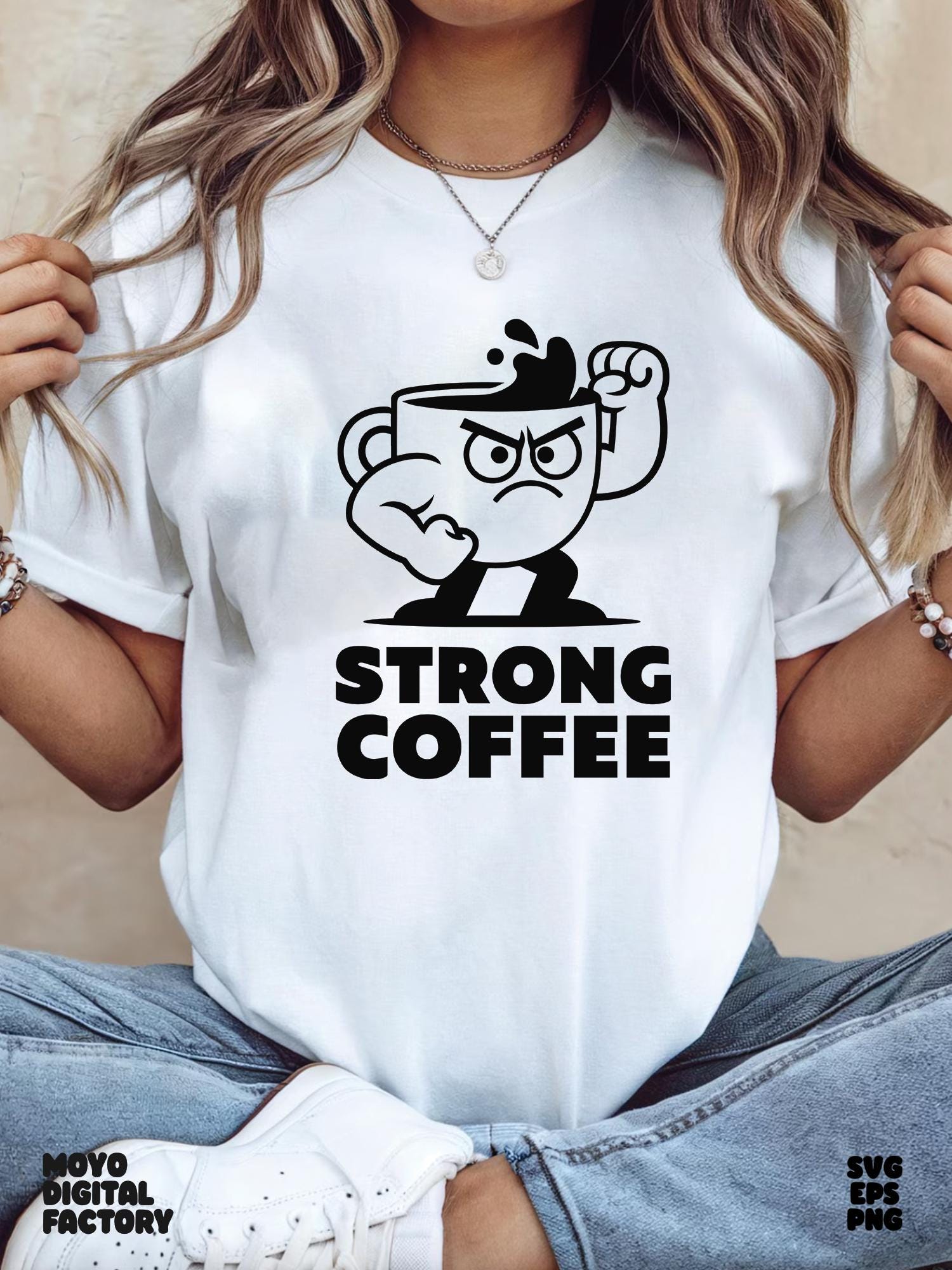 Strong Coffee I SVG EPS PNG - Etsy