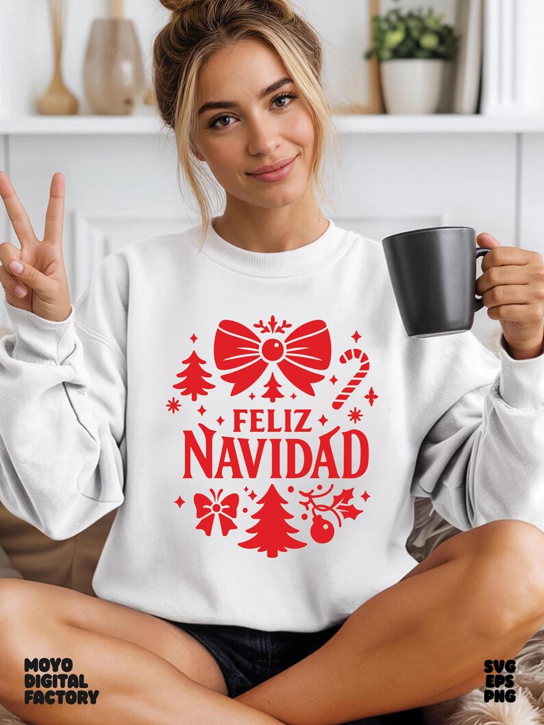 Feliz Navidad - Spanish Christmas, SVG EPS PNG, Instant Download - Etsy