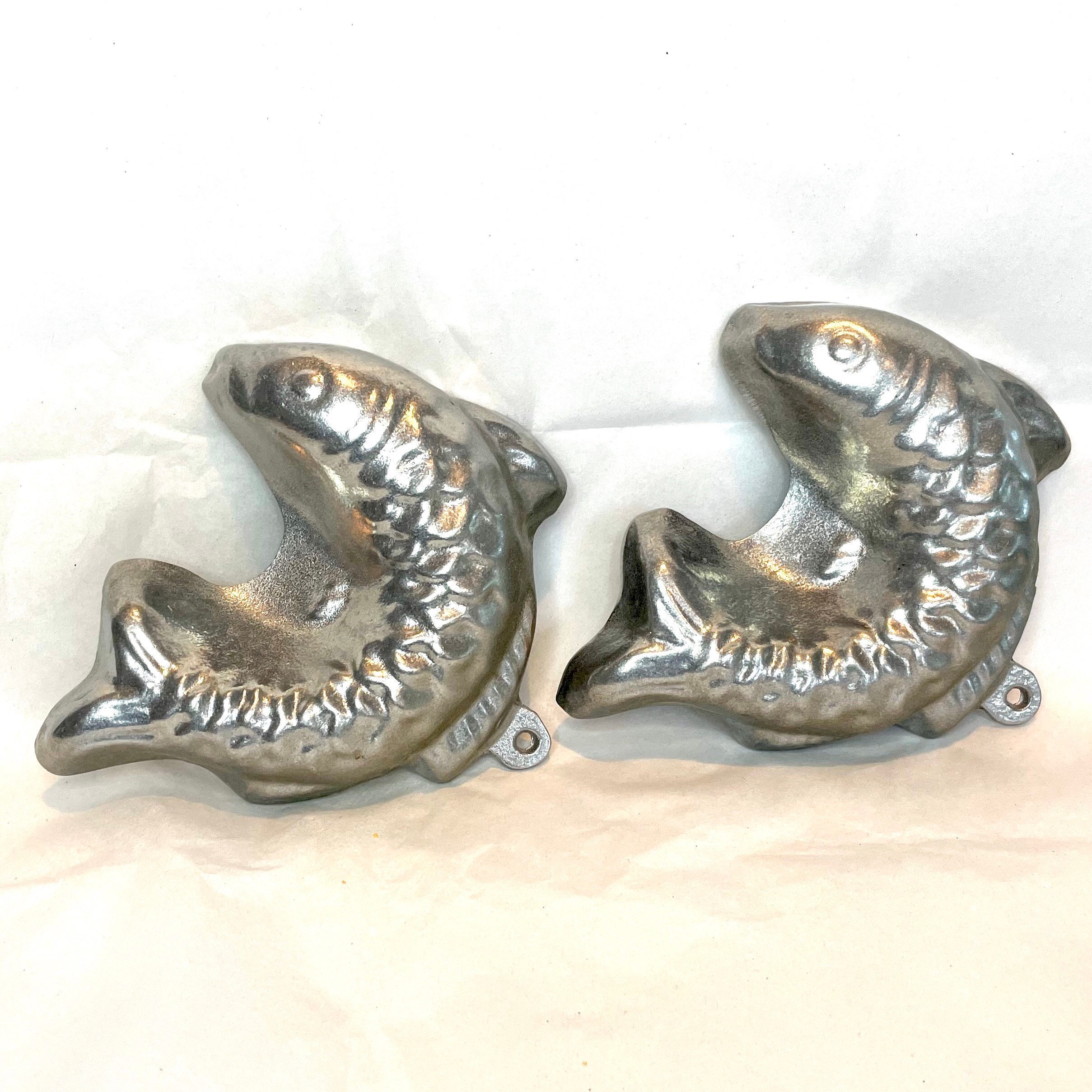 Pair of Pewter Fish Molds for Your Wall - Etsy