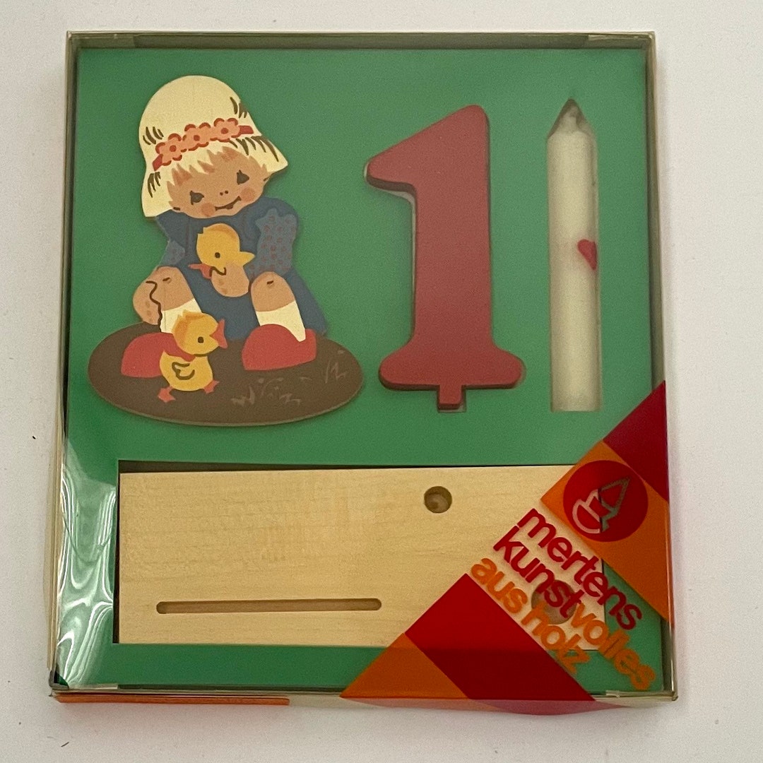 1980 Alfred Mertens Baby's 's First Birthday Decor Vintage Made In West ...